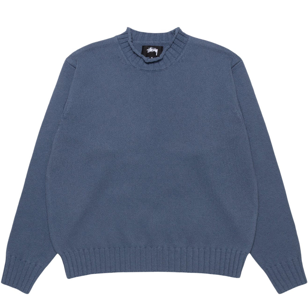 Stüssy - Knit Sweater - Surfman Mock - washed blue – Pivot Skateshop